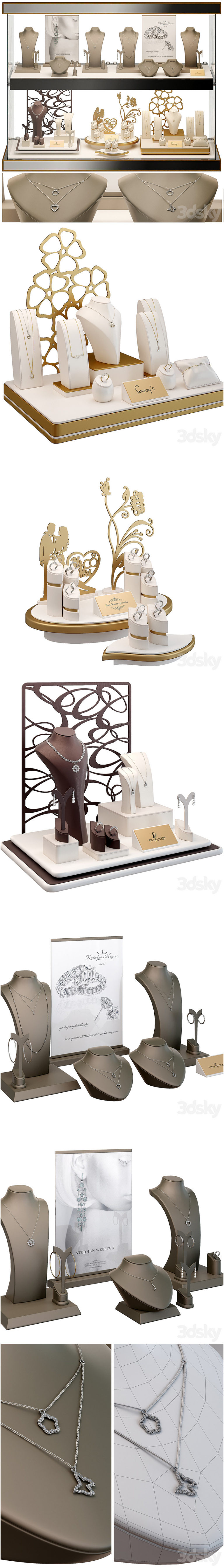 Desire FX 3d models | Jewelry showcase for a store. Jewelry stand ...