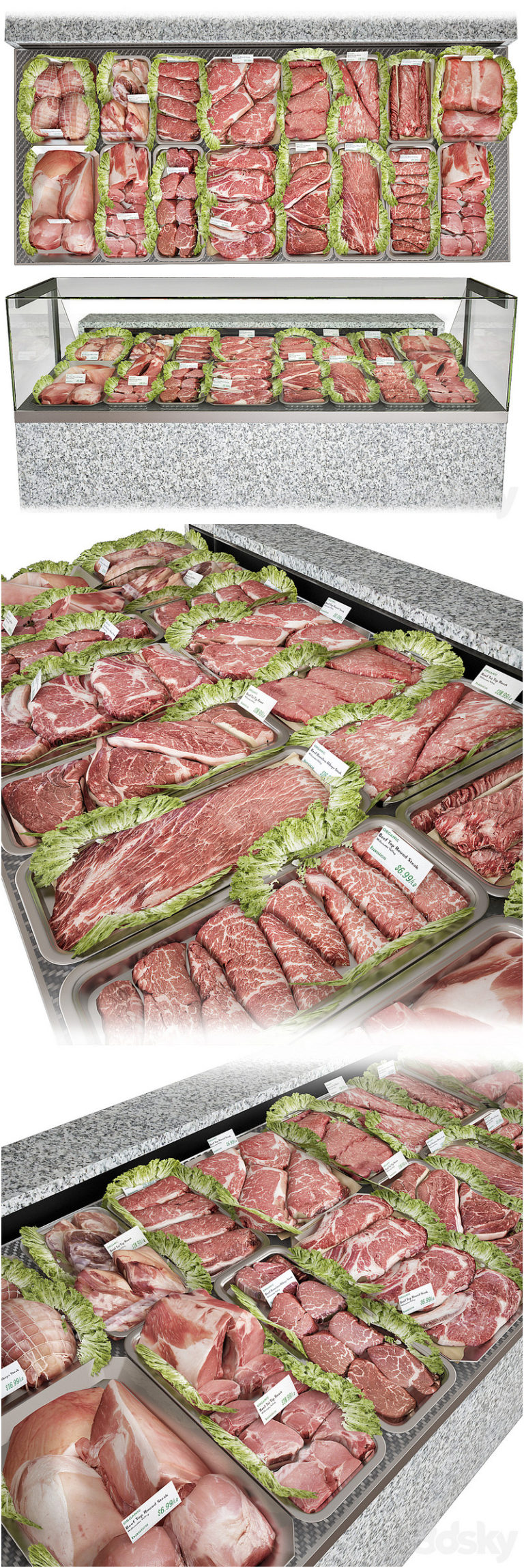 Desire FX 3d models | Meat showcase – 3D Model