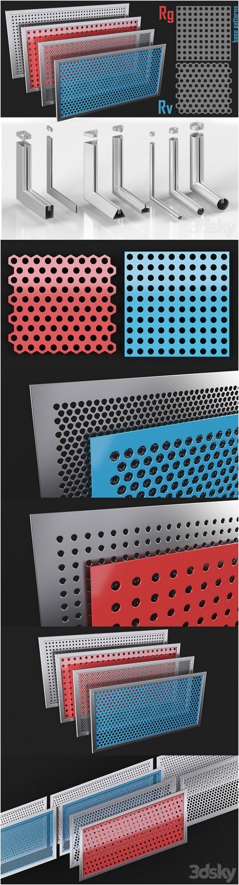 Desire FX 3d models | Perforated screens (Rv, Rg) and profiles – 3D Model