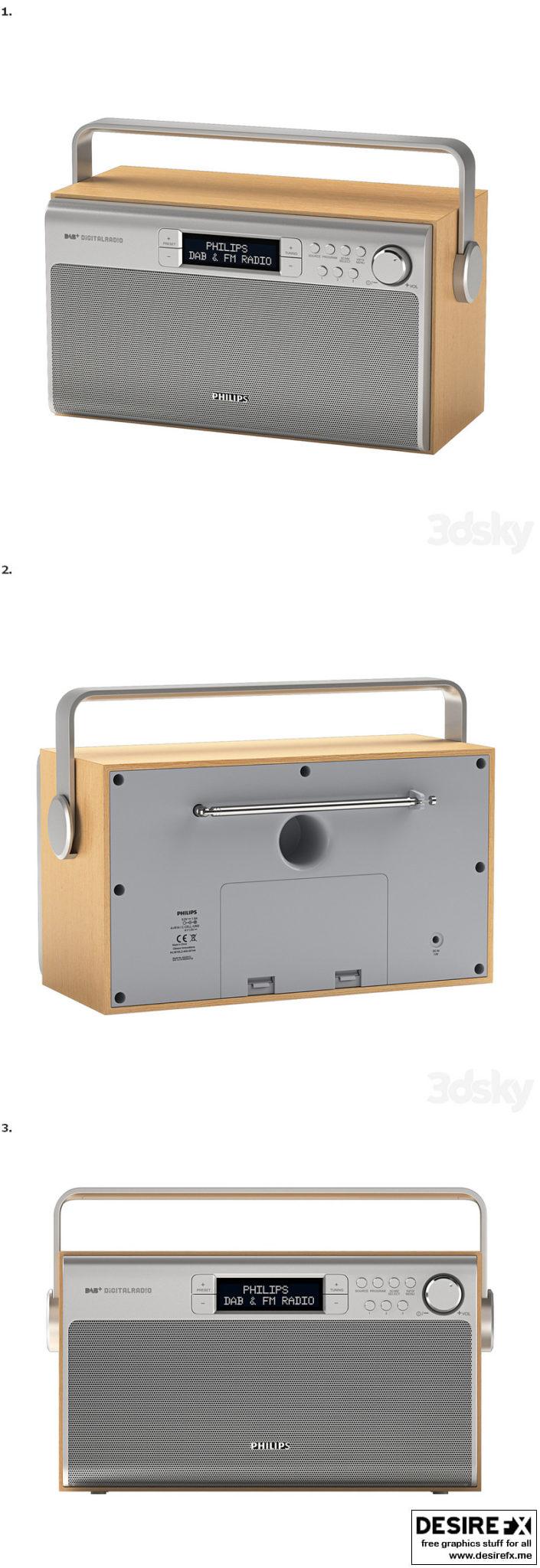 Desire FX 3d models | Philips AE5220 Portable Radio – 3D Model