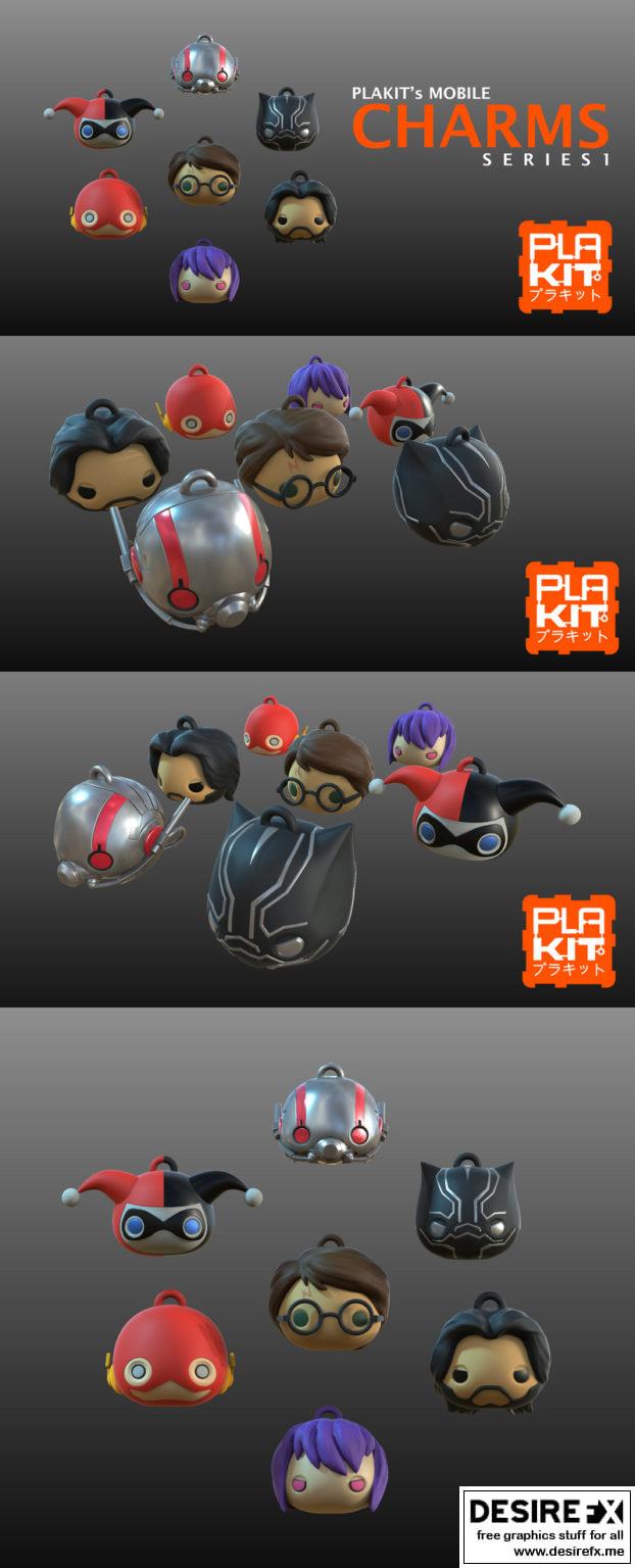 Desire FX 3d models | PlaKit’s Mobile Charms Series 1 – 3D Print Model