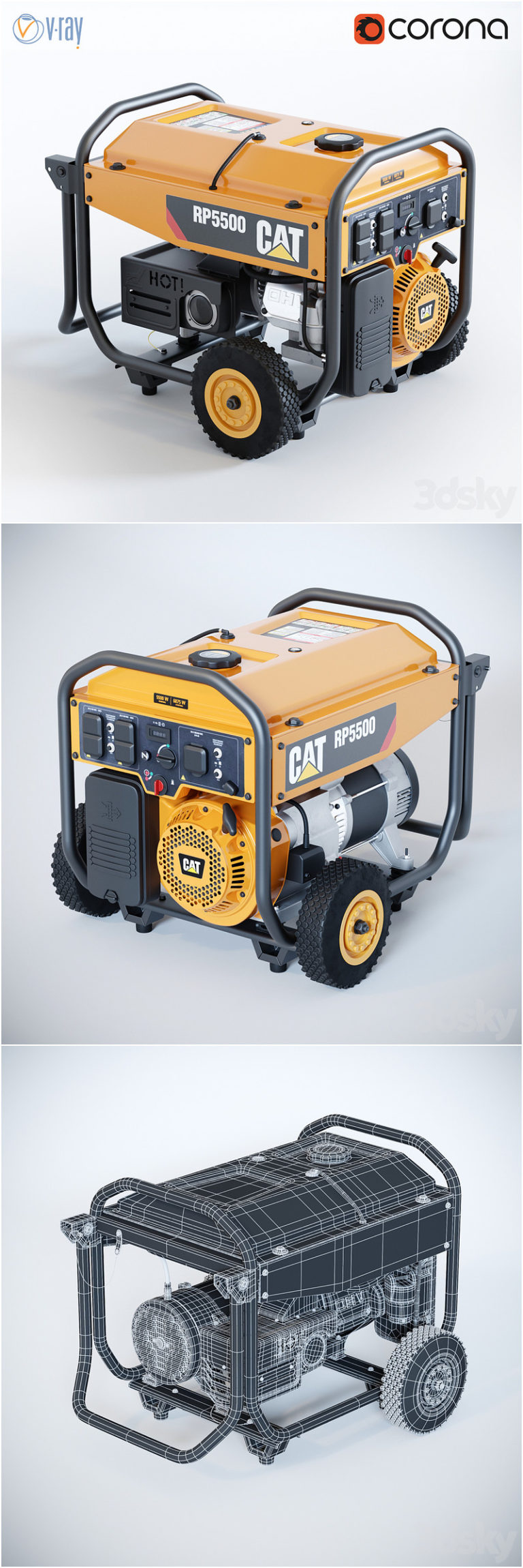 Desire FX 3d models | Portable generator CAT RP 5500 – 3D Model