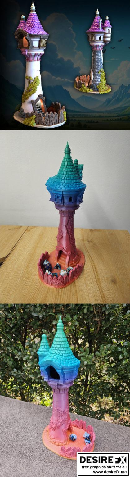 Desire FX 3d models | Rapunzel Dice Tower – 3D Print Model