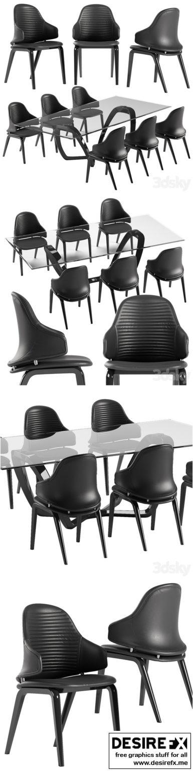 Desire FX 3d models | Reflex Vela chair Segno table set – 3D Model
