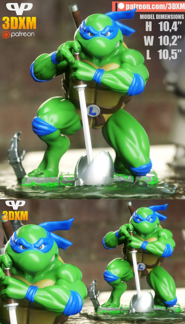 Desire FX 3d models | TMNT Leonardo – 3D Print Model
