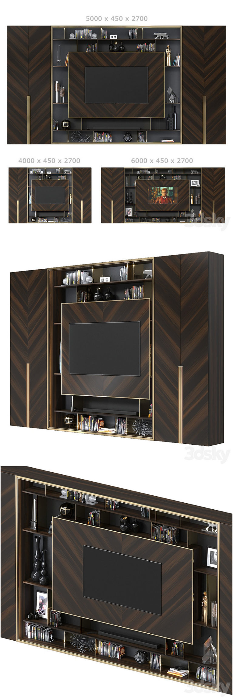 Desire FX 3d models | TV wall 041. (3 sizes) – 3D Model