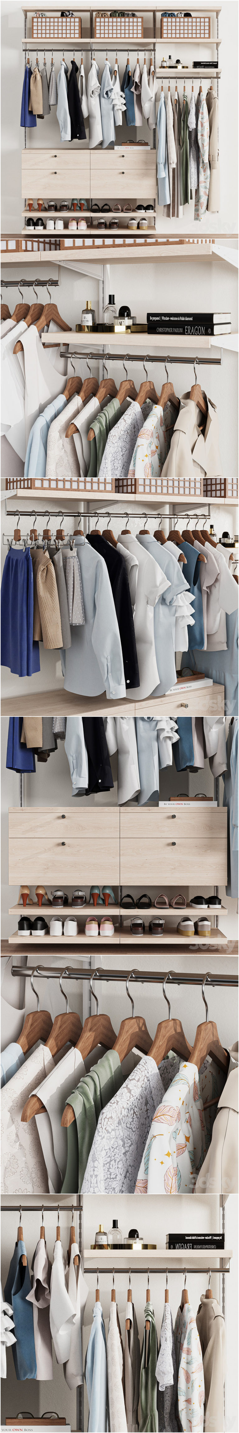 Desire FX 3d models | Wardrobe, wall module, dresses, clothes 2 – 3D Model