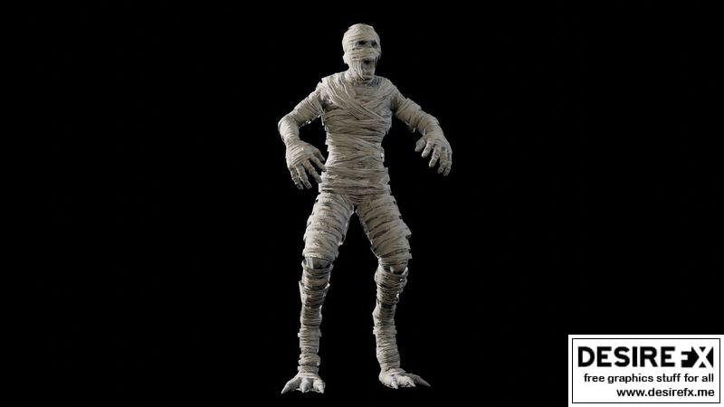 Desire FX 3d models | Ancient mummy Low-poly 3D model