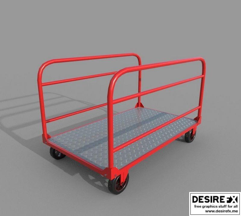 Desire FX 3d models | Platform Trolley B Low-poly 3D model