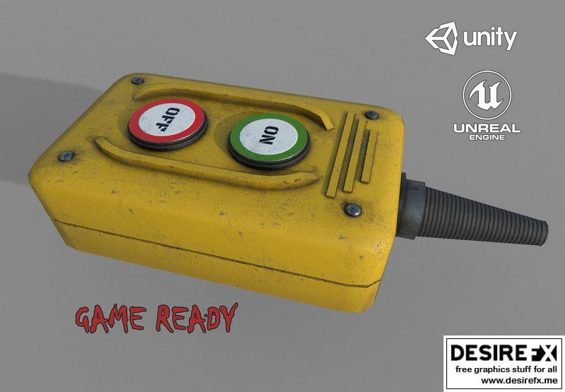 Desire FX 3d models | Industrial Power On – Off Switch 3 Low-poly 3D model