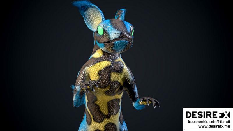 Desire FX 3d models | Evil dragon Low-poly 3D model