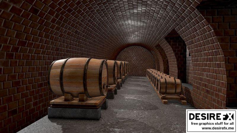 Desire FX 3d models | Wine Cellar PBR Low-poly 3D model