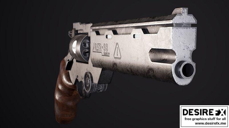 Desire FX 3d models | Trigun Revolver Gameready Low-poly 3D model
