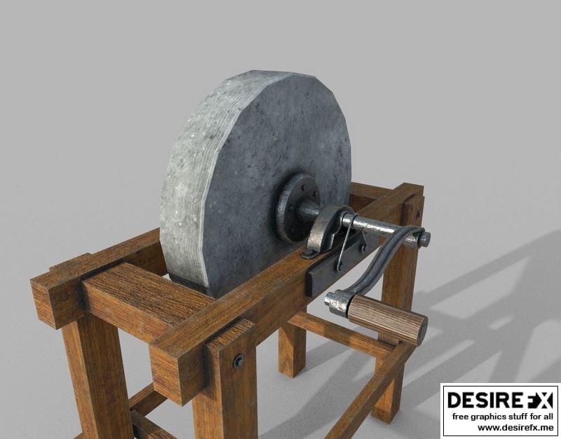 Desire FX 3d models | Grindstone 2 grinding wheel Low-poly 3D model