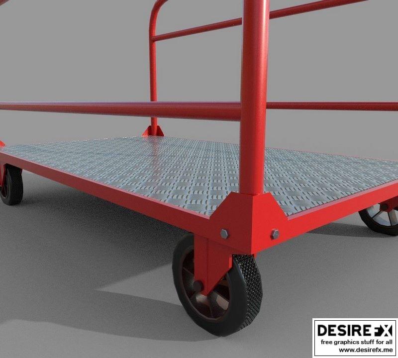 Desire FX 3d models | Platform Trolley B Low-poly 3D model