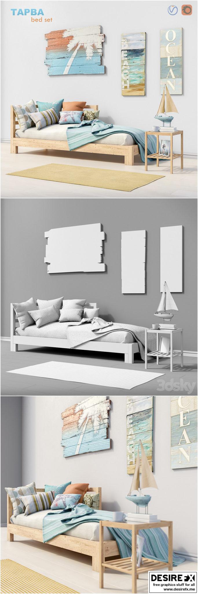 Desire FX 3d models | Bed daybed IKEA TARVA set 1 – 3D Model