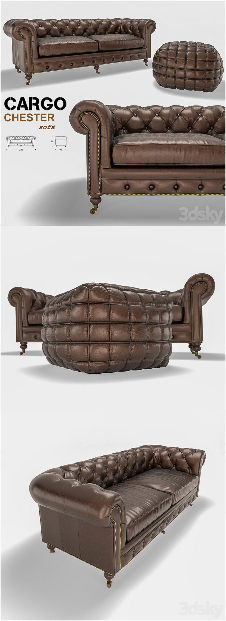 Desire FX 3d models | Chester sofa – 3D Model