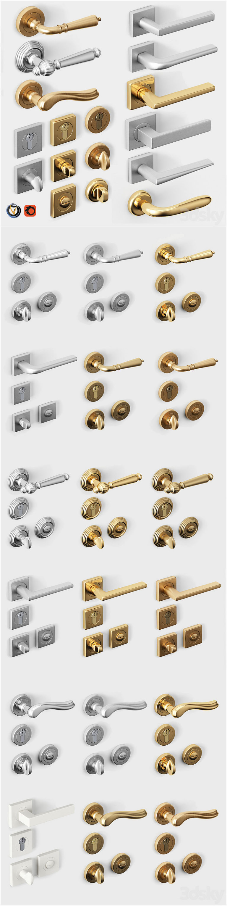 Desire FX 3d models | Door handles Pasini, Fimet, Colombo – 3D Model