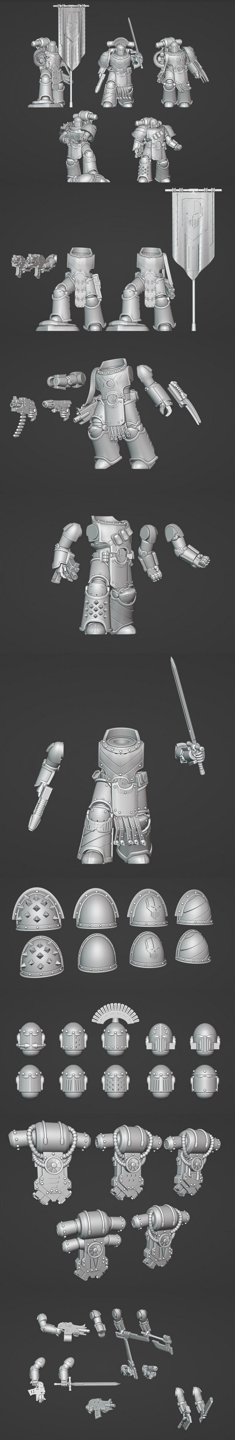 Desire FX 3d models | Iron Warriors MK3 Squad – 3D Print Model