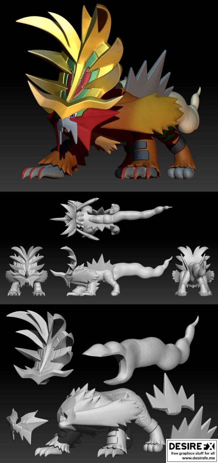 Desire FX 3d models | Pokemon Paradox Ancient Entei Gouging Fire – 3D ...