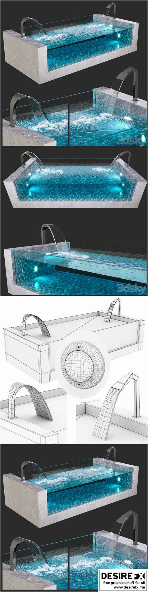 Desire FX 3d models | Pool, waterfalls Aquaviva Victoria, Aquaviva Gusak – 3D Model