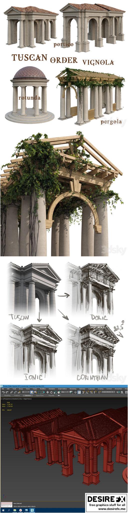 Desire FX 3d models | Tuscan Order Vignola Column – 3D Model