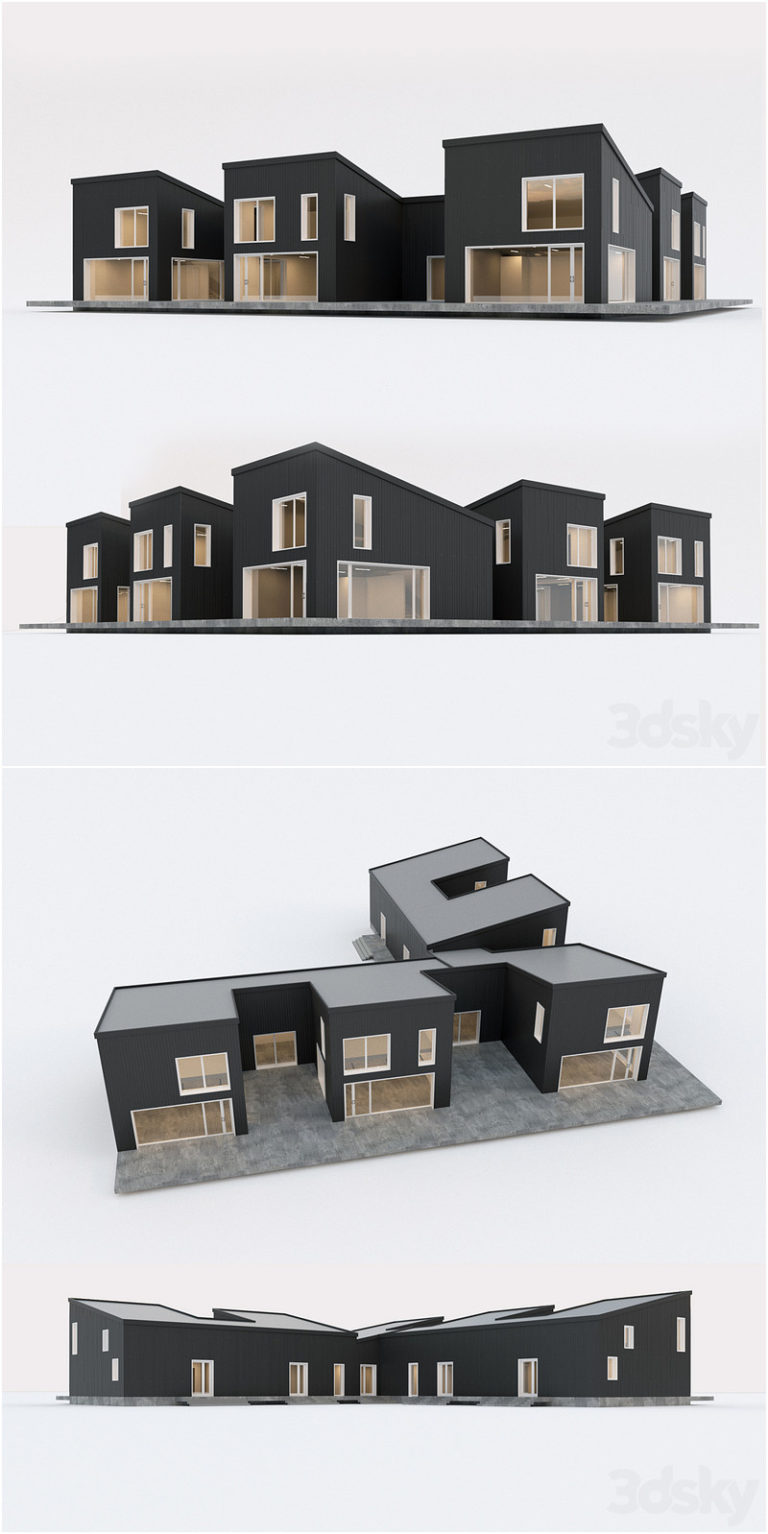 Desire FX 3d models | Two-storey residential building. Prefab house. 8 ...
