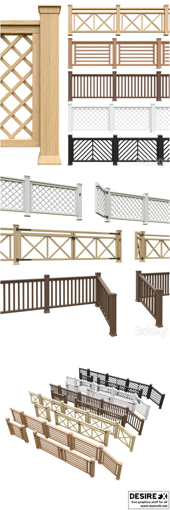 Desire FX 3d models | Wooden fencing – 3D Model