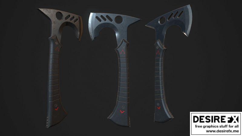 Desire FX 3d models | Modern Axe 05 Low-poly 3D model