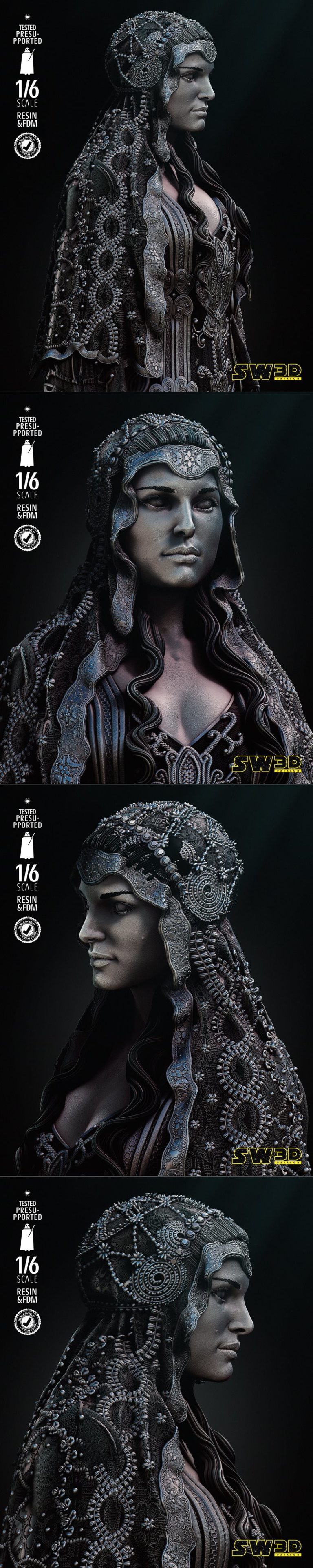 Desire FX 3d models | Star Wars – Padme Sculpture – 3D Print Model STL
