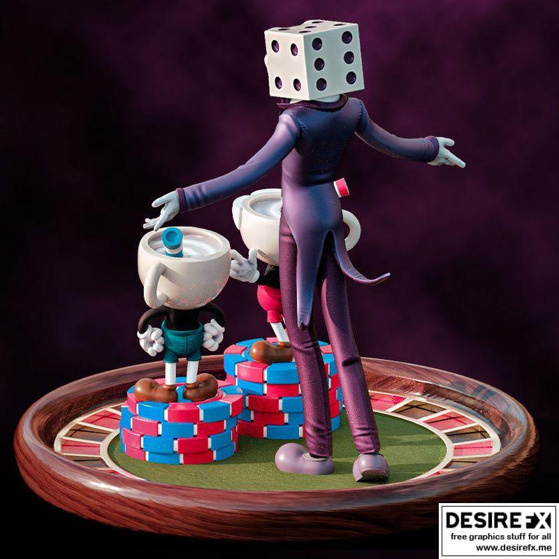 Desire FX 3d models | Fanart Cuphead Mugman and Kingdice – Diorama 3D ...