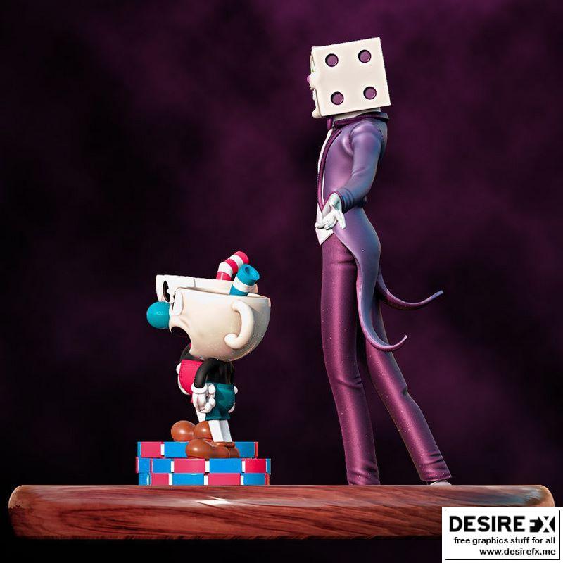 Desire FX 3d models | Fanart Cuphead Mugman and Kingdice – Diorama 3D ...