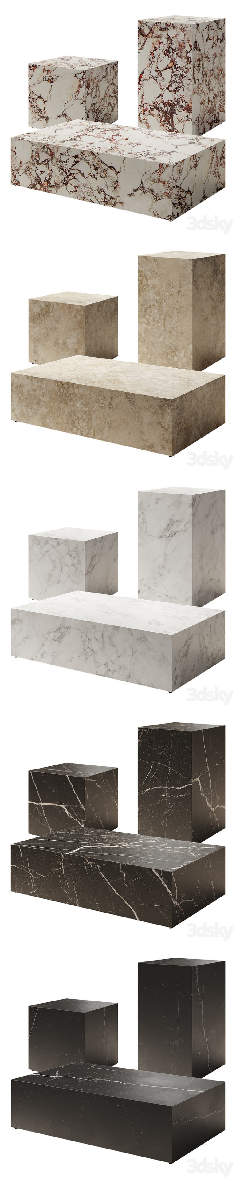 Desire FX 3d models | AUDO Plinth Marble Table by Norm (Menu) – 3D Model