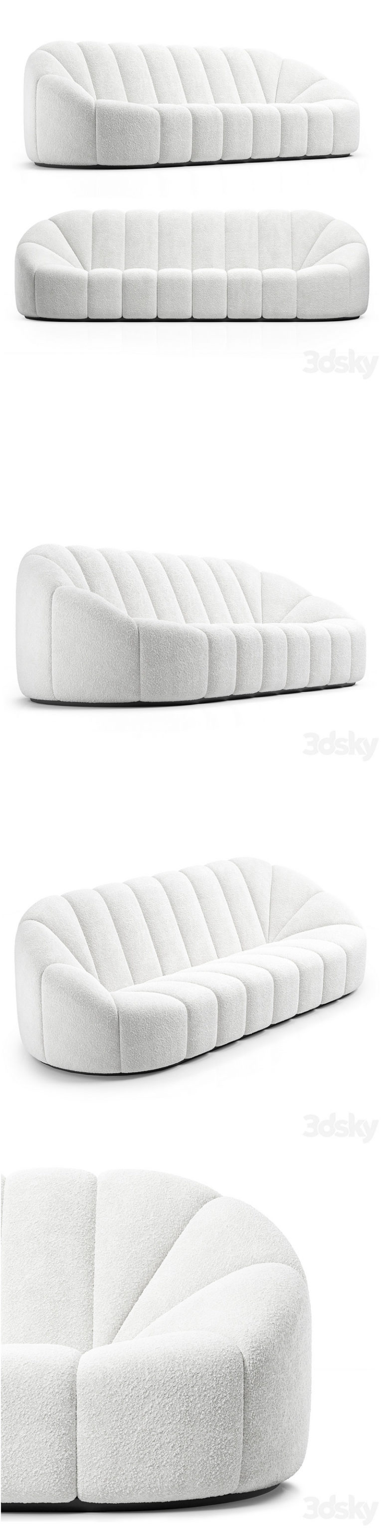 Desire FX 3d models | Alpha Sofa 3 seater Pierre Paulin – 3D Model