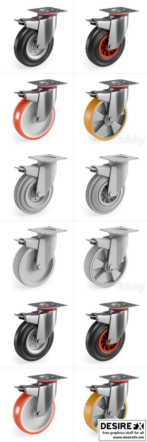 Desire FX 3d models | Casters Set 1 – 3D Model