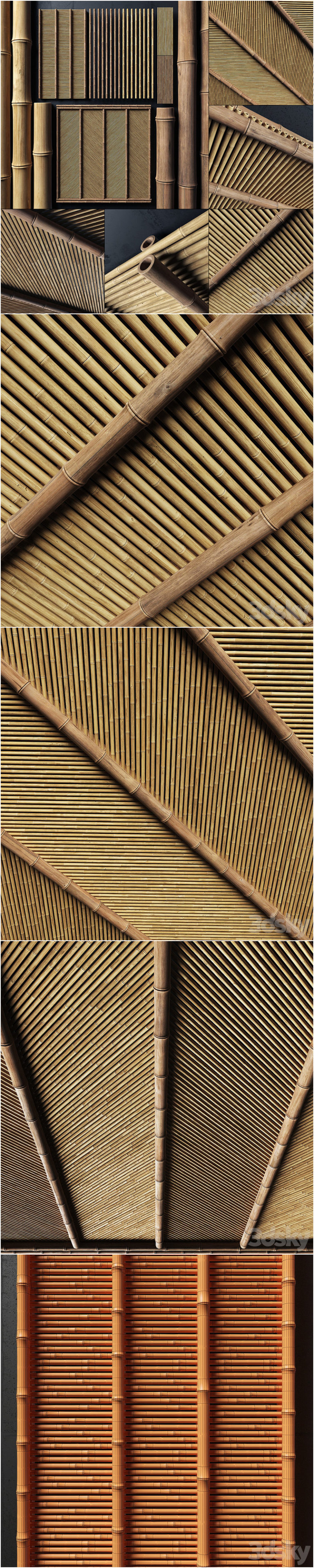 Desire FX 3d models | Ceiling bamboo angle n1 Corner bamboo ceiling ...