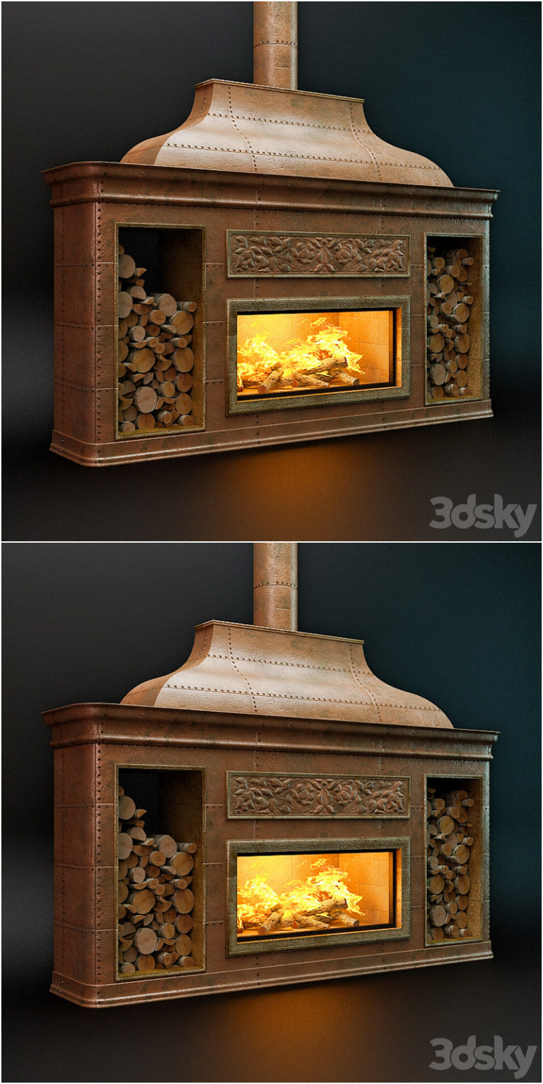 Desire FX 3d models | Copper fireplace – 3D Model
