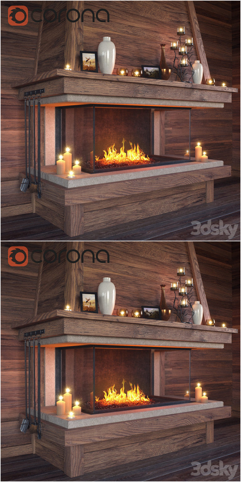 Desire FX 3d models | Fireplace set – 3D Model