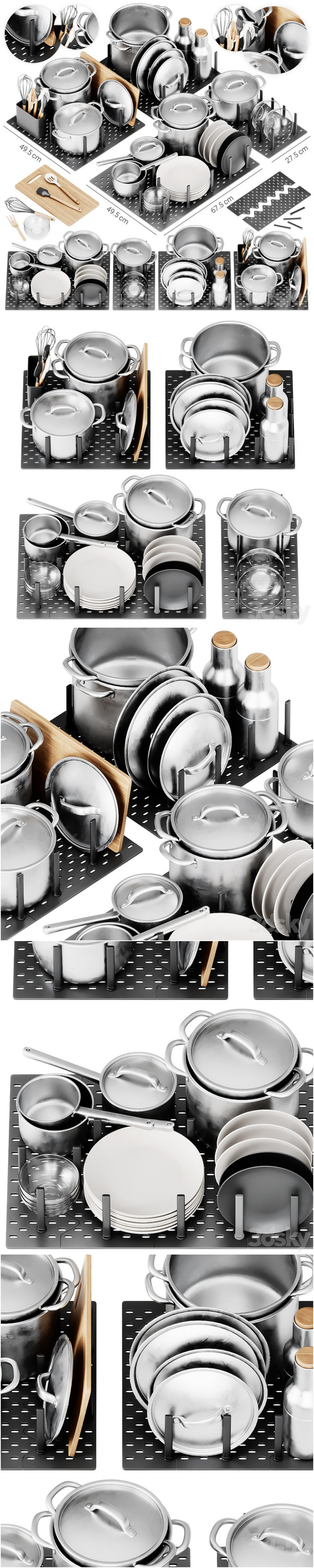 Desire FX 3d models | Ikea Uppdatera Pegboard Drawer Organizer Set 365 ...