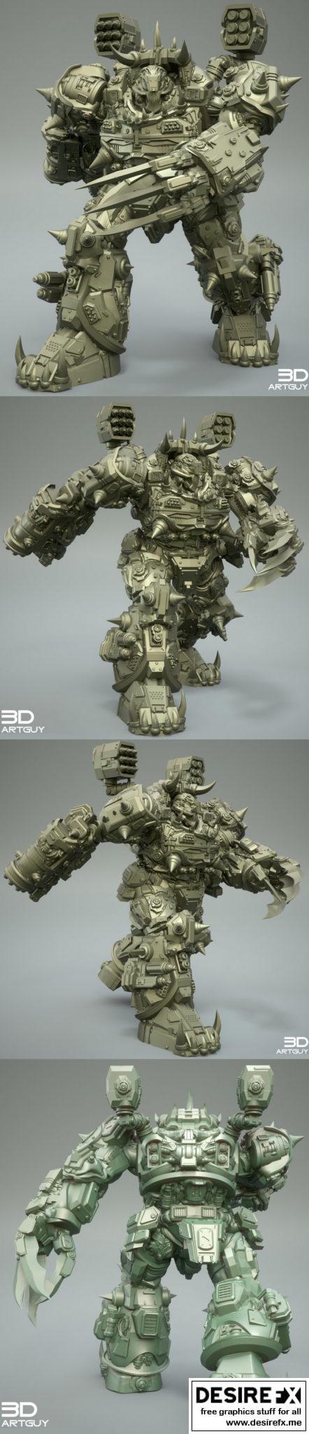 Desire FX 3d models | Orc Warmachine Meele Pose – 3D Print Model