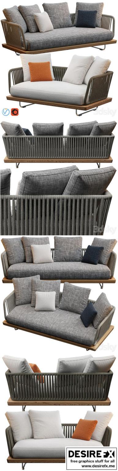 Desire FX 3d models | Sunray sofa Minotti outdoor – 3D Model