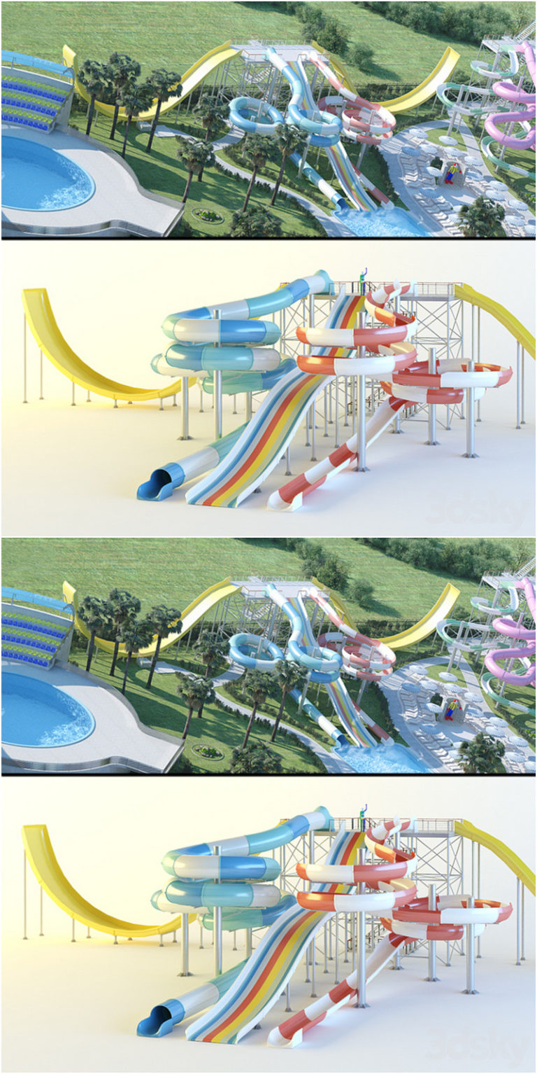 Desire FX 3d models | Water Slides Wave Slide, Black Hole, Wide Slide ...