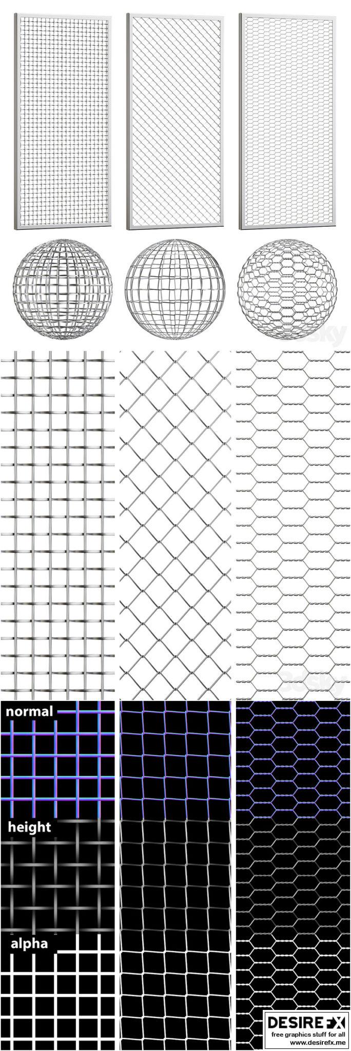 Desire FX 3d models | Wire Mesh Set 2 – 3D Model