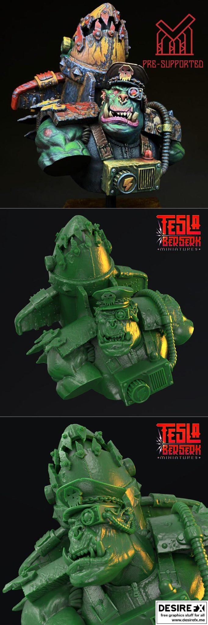 Desire FX 3d models | Tesla Berserk Miniatures – Ork Warboss Stormboyz ...