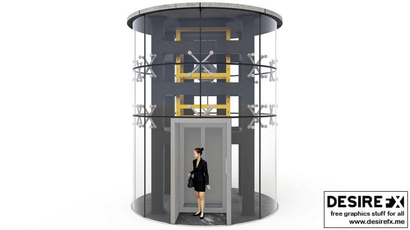 Desire FX 3d models | Elevator Unit 04 Low-poly 3D model