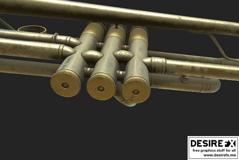 Desire FX 3d models | Trumpet 4K PBR GameReady Low-poly 3D model