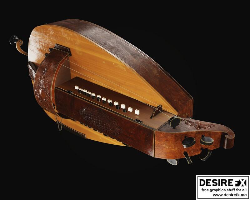 Desire FX 3d models | Hurdy-gurdy medieval musical instrument