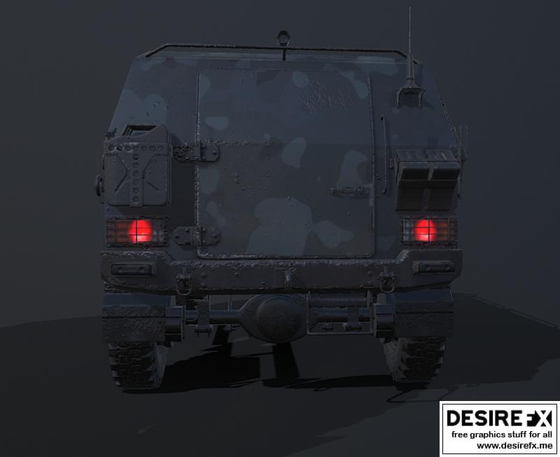 Desire FX 3d models | Armored Military Vehicle Low-poly 3D model
