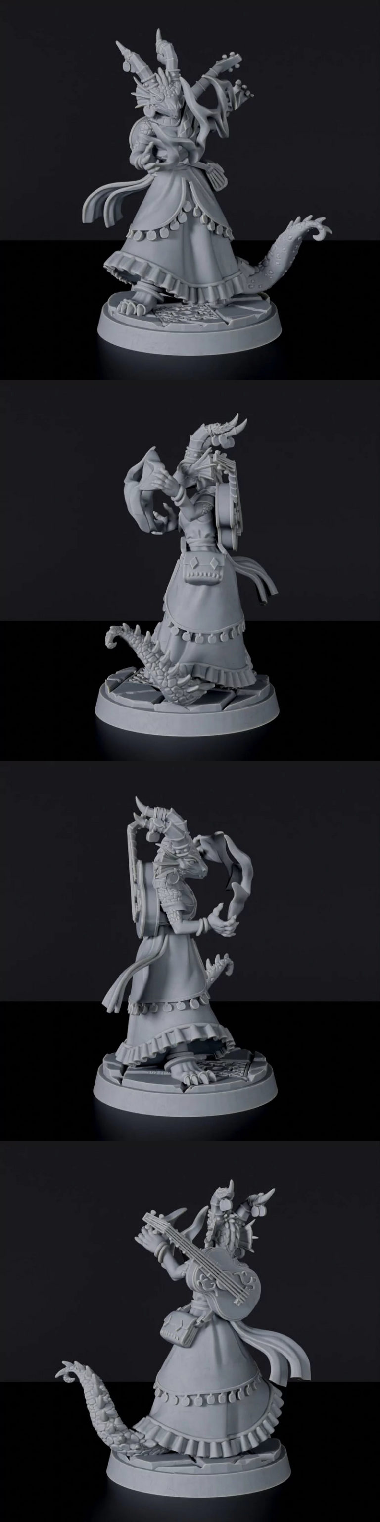 Desire FX 3d models | Dragonborn Female Bard C – 3D Print Model