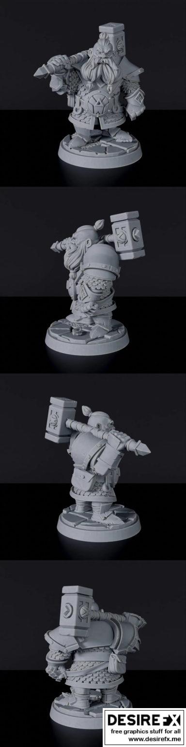 Desire FX 3d models | Dwarf Male Fighter – 3D Print Model